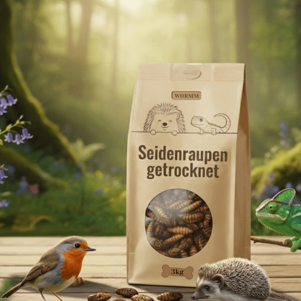 1kg bis 3kg - Premium Seidenraupen getrocknet - Wormm